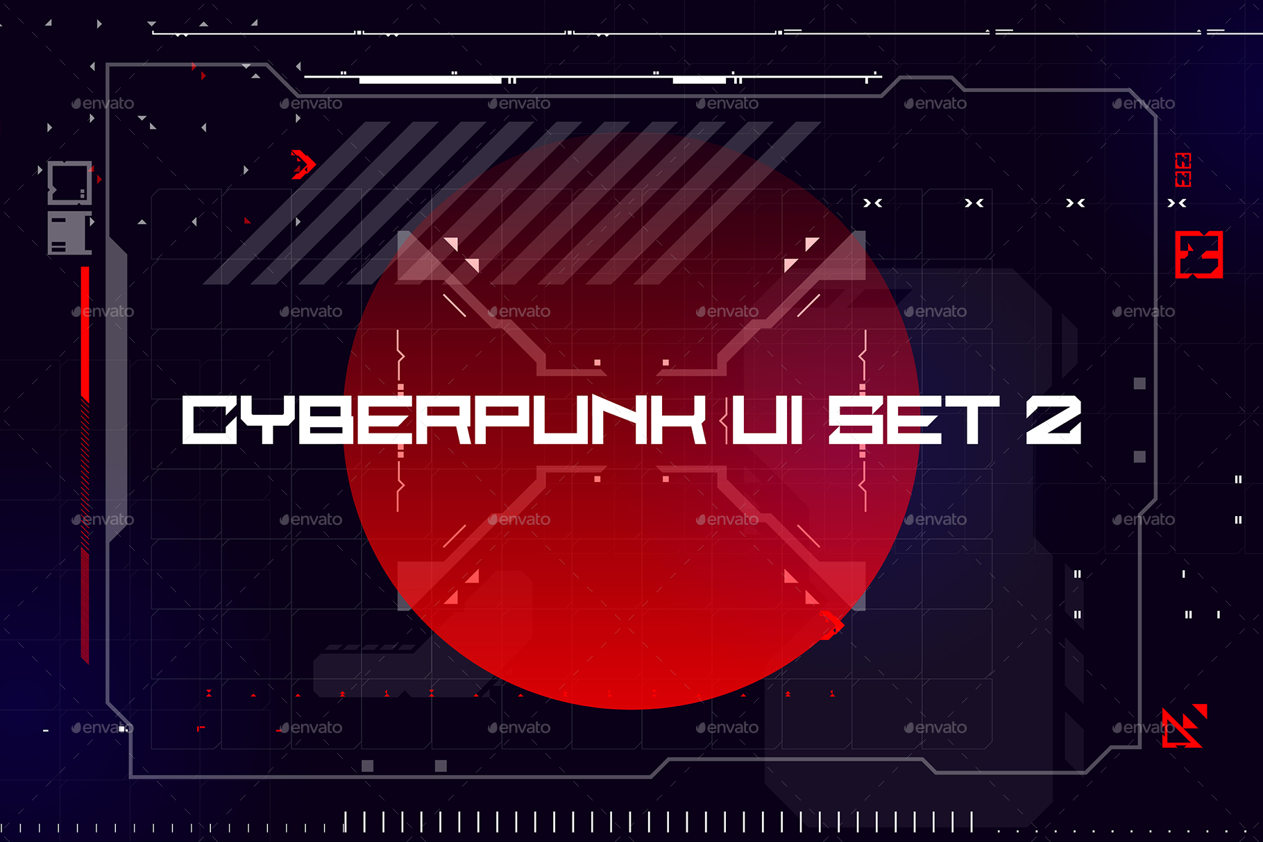 CyberPunk UI Set 2, Game Assets | GraphicRiver